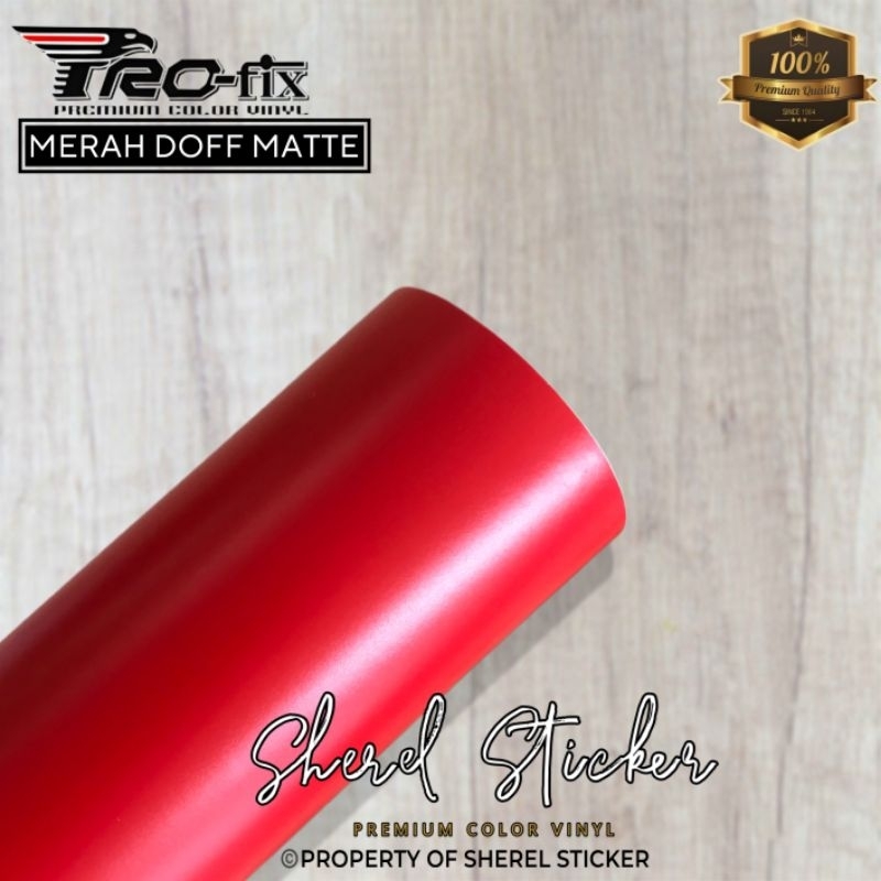 Jual sticker skotlet merah doff profix premium color vinyl ( P 50cm x L ...