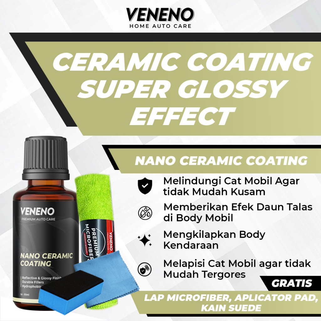 Jual Veneno Nano Ceramic Coating - REAL Nano Ceramic Coating 9H BEST ...