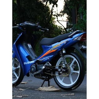 Jual Striping Lis sticker standar ORI Suzuki smash 2003 2004 biru ...