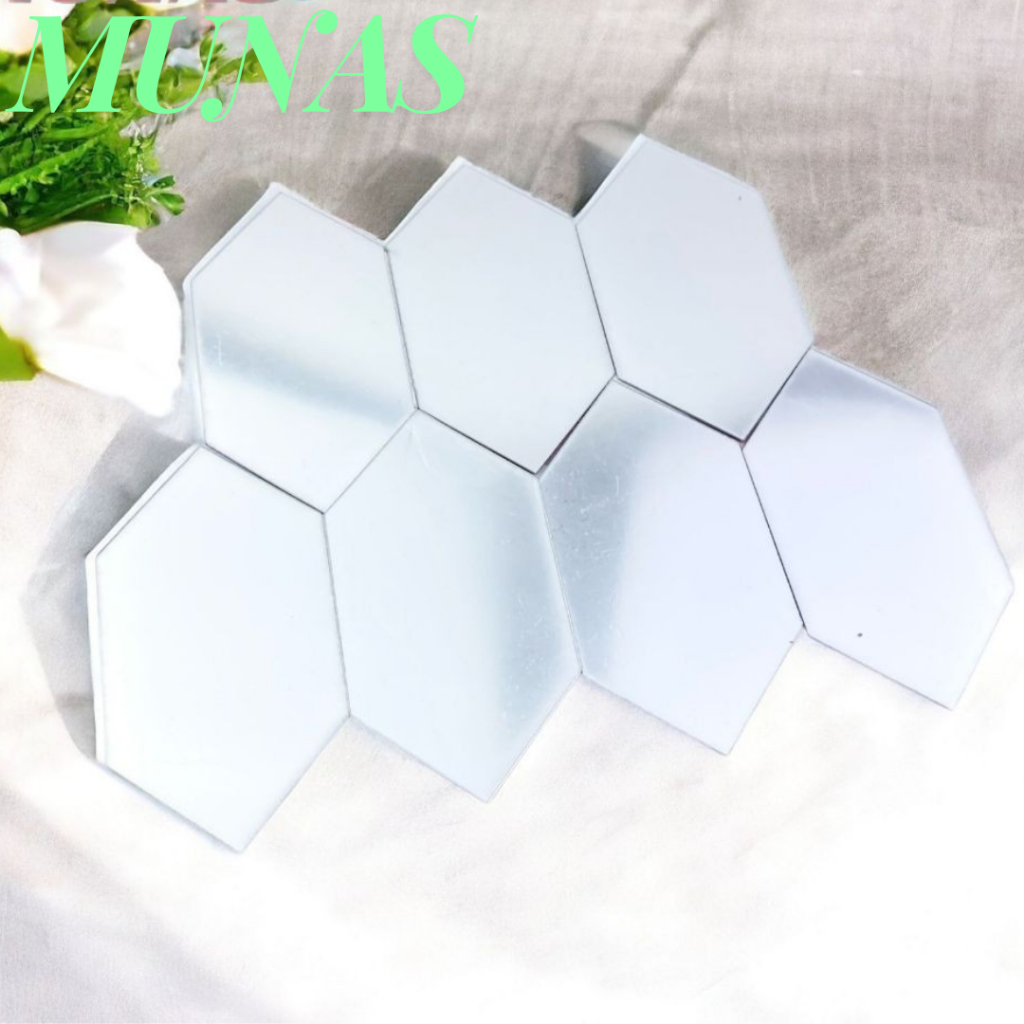Jual MUNAS Stiker Cermin Dinding Hexagonal Mini Anti Pecah Sticker Kaca ...