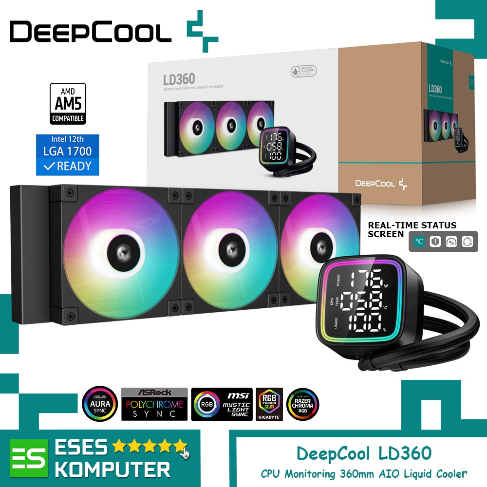 Jual AIO DeepCool LD360 Digital ARGB | 360mm High Performance Liquid ...