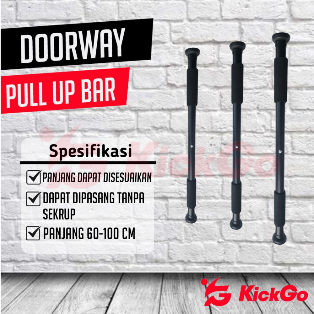 Jual KickGO Pull up Bar Alat Olahraga Fitness Rumah Chin Up Bar Dinding ...