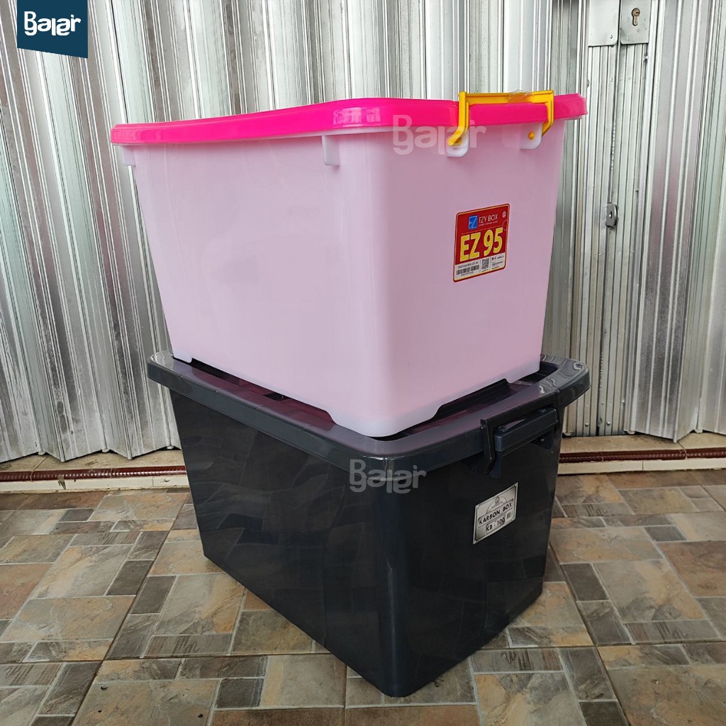 Jual BSM CONTAINER BOX 100 LITER HITAM BESAR 95 L JUMBO PENYIMPANAN ...