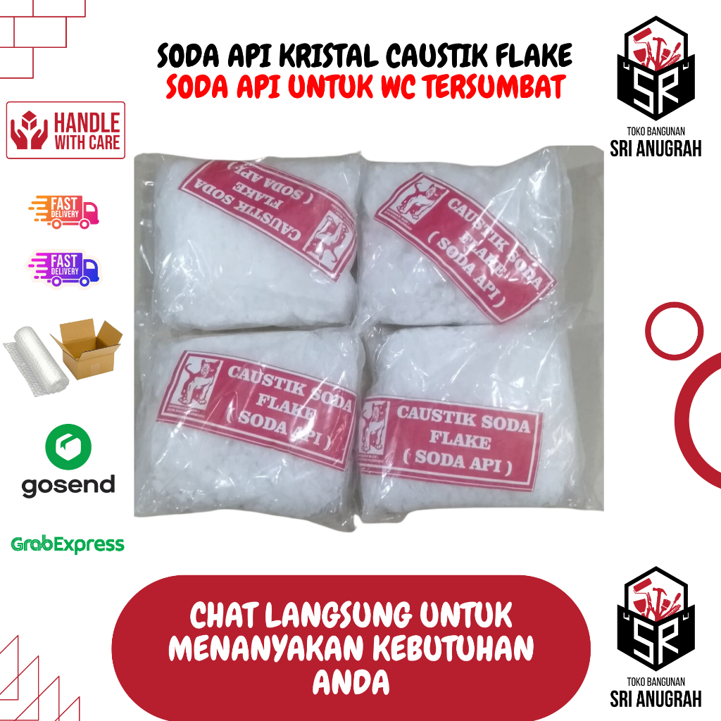 Jual Soda Api Obat Anti Sumbat WC Pembersih Saluran Mampet 1/2kg 1KG ...