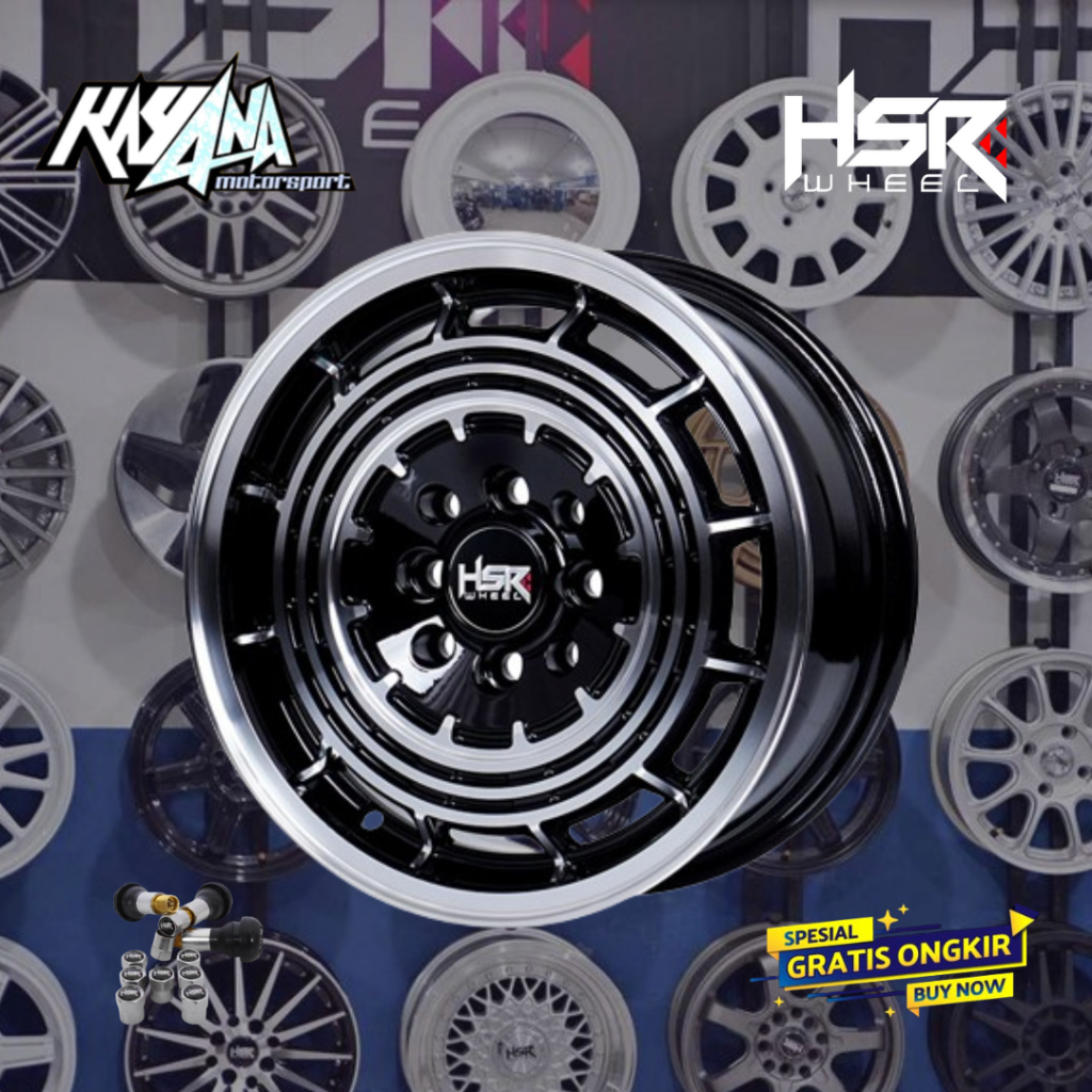 Jual Velg HSR Terbaru R14 Pcd 4x100 4x114,3 Velg Racing Mobil Avanza Brio Agya Calya Karimun ...