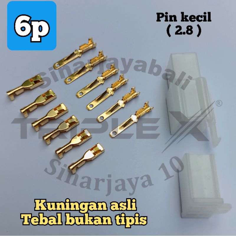 Jual soket 6pin kabel motor mobil socket 6p kecil konektor 6 pin ...