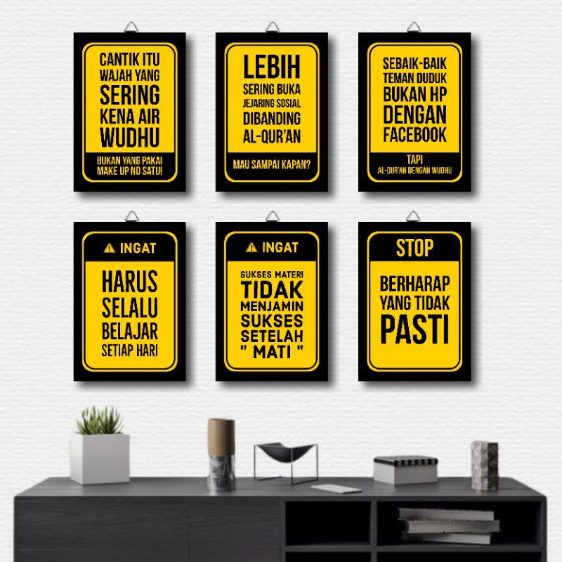 Jual Hiasan Dinding Quotes Motivasi Poster Kayu Wall Decor Kata Kata ...