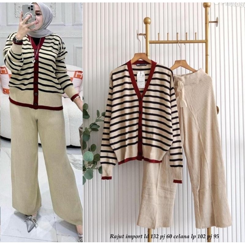Jual STELAN rajut knit Z*RA salur IMPR PRENIUM | Shopee Indonesia
