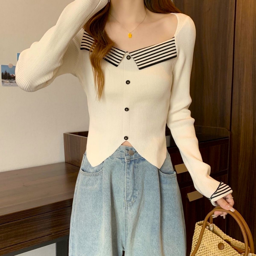 Jual AJW Atasan Rajut Import Premium Korean Style Elegan dan Mewah XAW | Atasan Kekinian Wanita ...