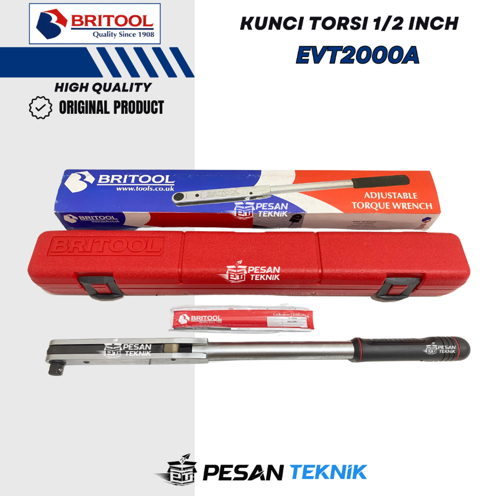 Jual Kunci Torsi 1/2 inch Torque Wrench EVT2000 BRITOOL EVT2000A ...