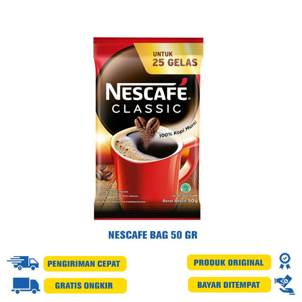 Jual NESCAFE CLASSIC kopi bubuk asli bag - botol 45 GR | 90 GR | 100 GR ...