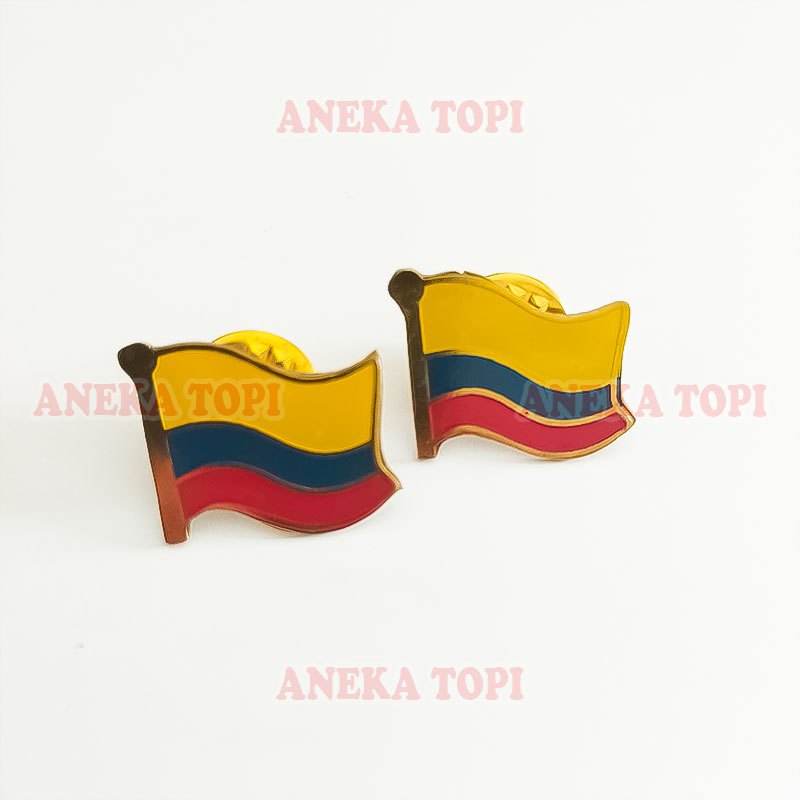 Jual Flag Pin Bendera Negara Kolombia Pin Bendera Negara Columbia Flag ...