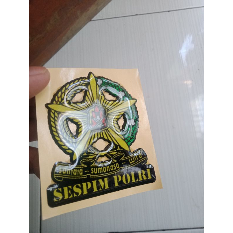 Jual stiker sespim polri timbul lapis resin | Shopee Indonesia