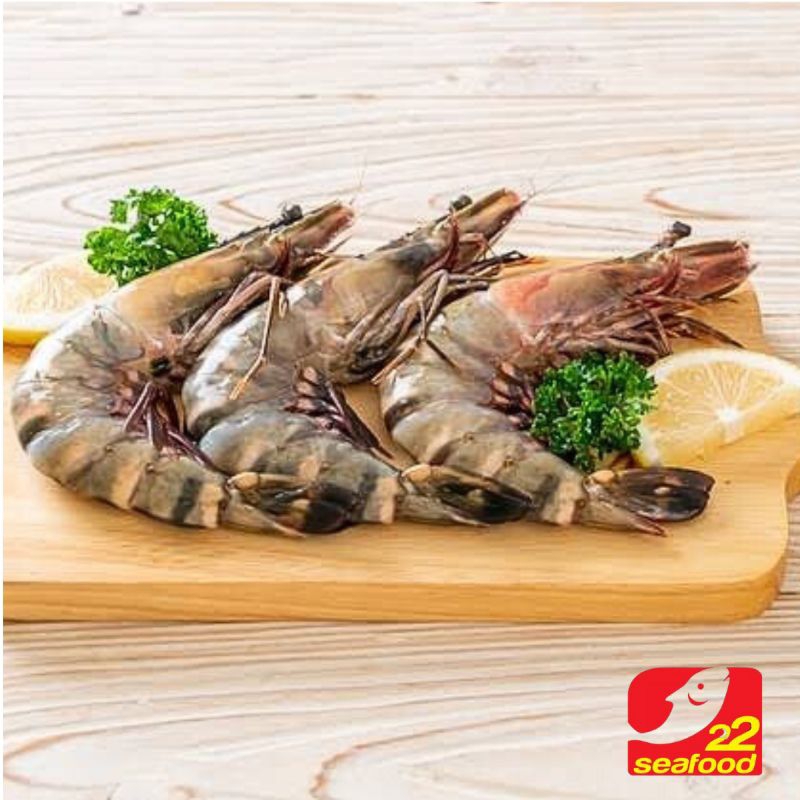 Jual Wild Tiger Prawn 500g / Udang Laut Jumbo / Seafood 22 | Shopee ...