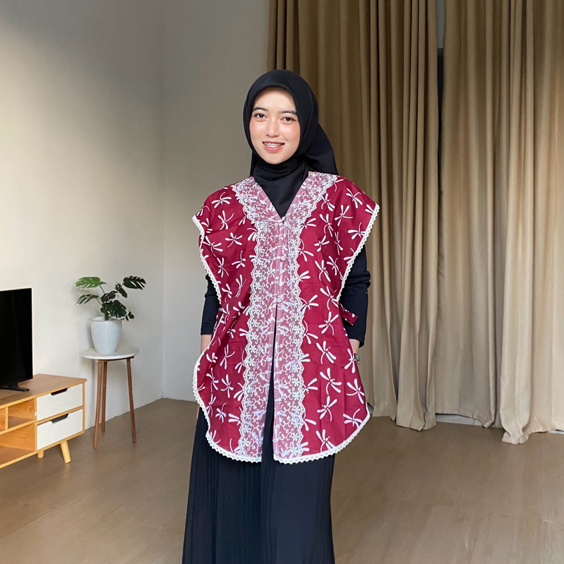 Jual Kayla vest Batik renda / vest kondangan / Vest Batik / Clowy vest ...