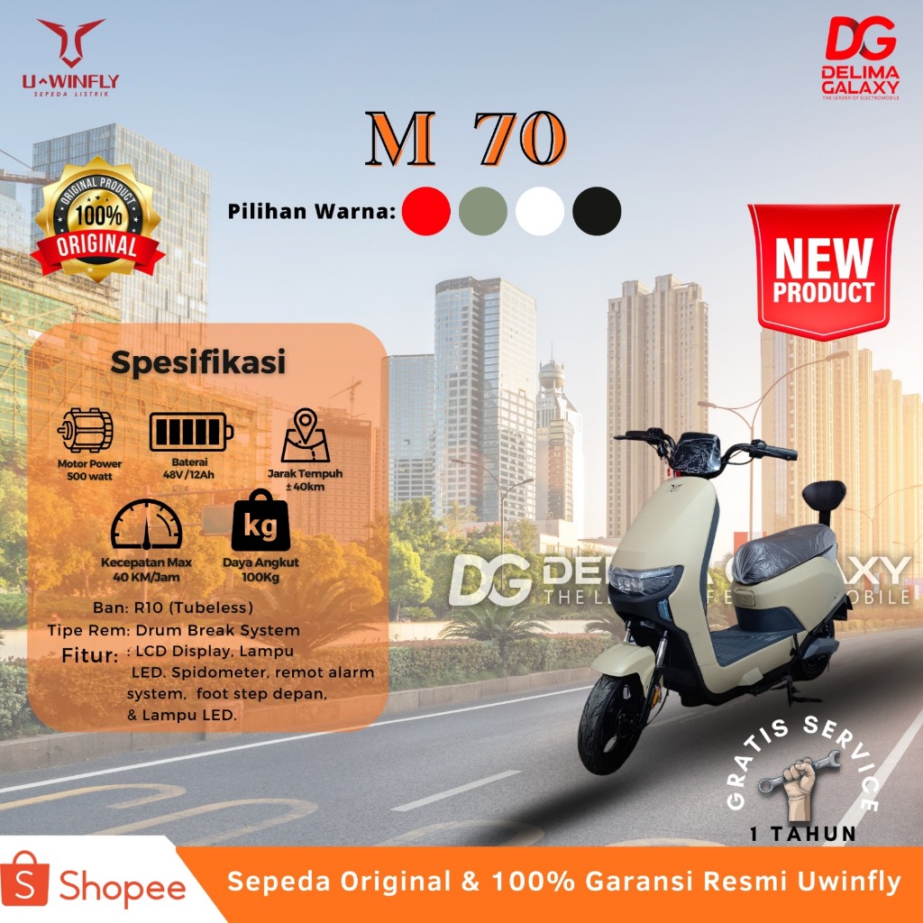 Jual Sepeda Listrik M70 | Shopee Indonesia