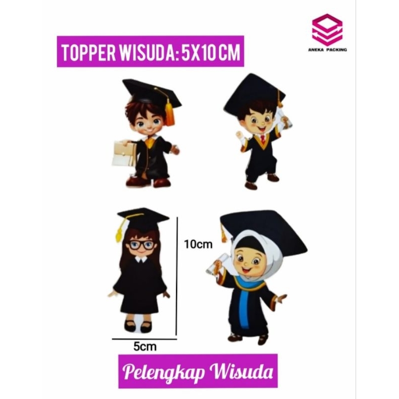 Jual Topper wisuda 5x10 cm/Pelengkap Wisuda/Topper/Pelengkap Bucket wisuda | Shopee Indonesia
