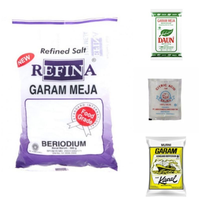 Jual GARAM MEJA BERYODIUM DAUN | REFINA GARAM DAPUR 250 GR | Shopee ...