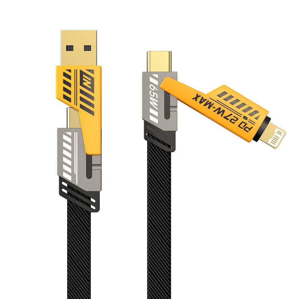 Jual 4 in 1 Convertible Metal Fast Data Cable Multiple Charging Cable ...