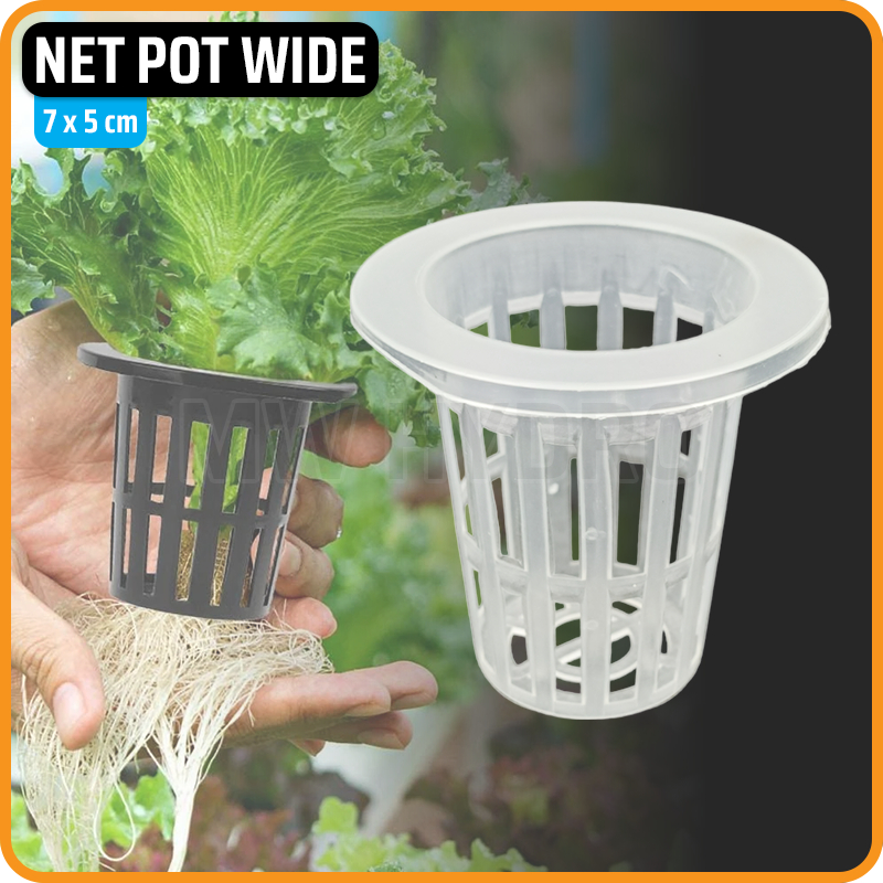 Jual Hydroponic Net Pot Wide - Netpot Hidroponik - 7x5 cm | Shopee ...
