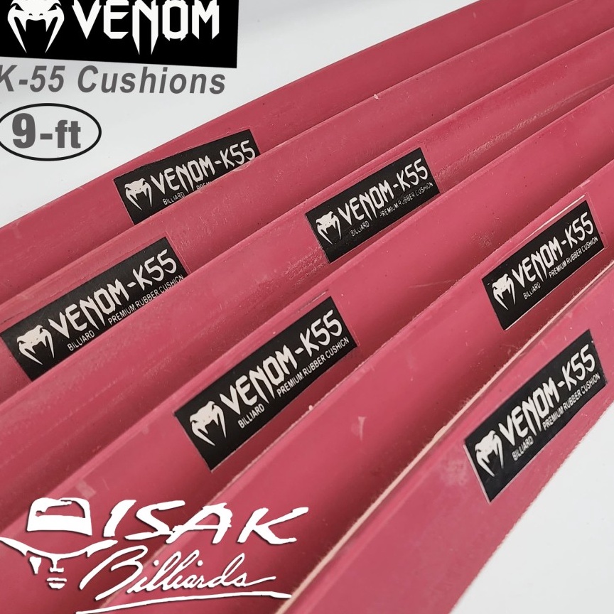Jual KODE I8Y3 Karet Ban 9ft Venom K55 Set 6 pcs Billiard Rubber ...