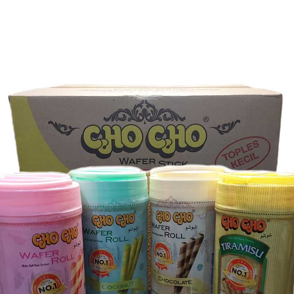 Jual Paket 12 Toples Stick Wafer Roll Chocho Cream Filled Varian Rasa ...