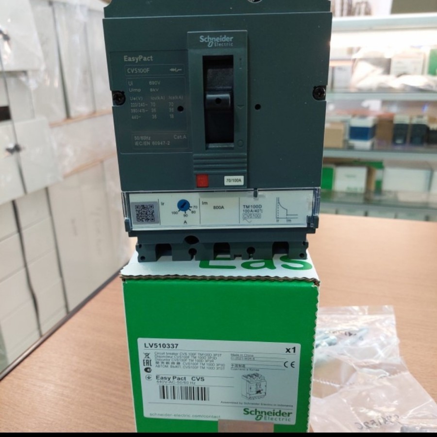 Jual MCCB Breaker Schneider CVS100F 3P 100A LV510337 36ka 3Phase 3Pole CVS | Shopee Indonesia