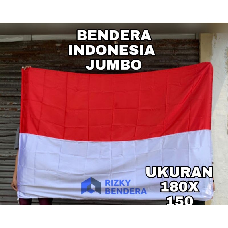 Jual Bendera Indonesia Ukuran JUMBO 180 x 150 isi 1 Kodi / 20 pcs ...