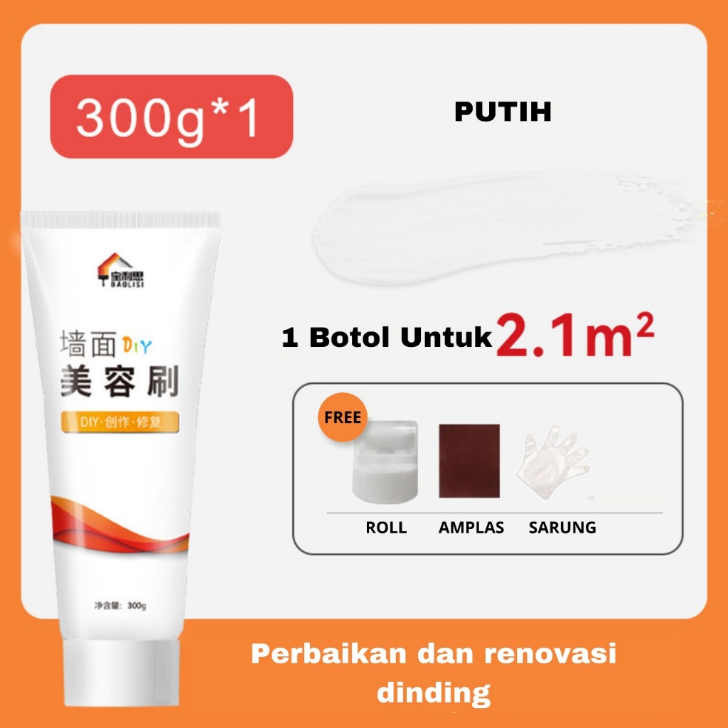 Jual Cat Tembok Mini Paint Roller Dinding Warna Putih Praktis Perbaikan ...