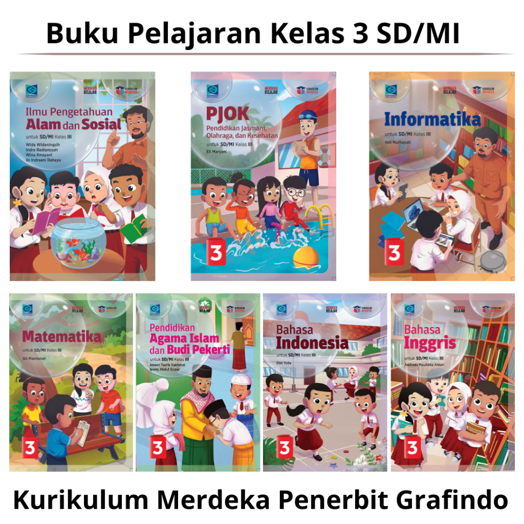 Jual GRAFINDO - Buku Pelajaran kelas 3 SD/Mi Kurikulum Merdeka | Shopee Indonesia