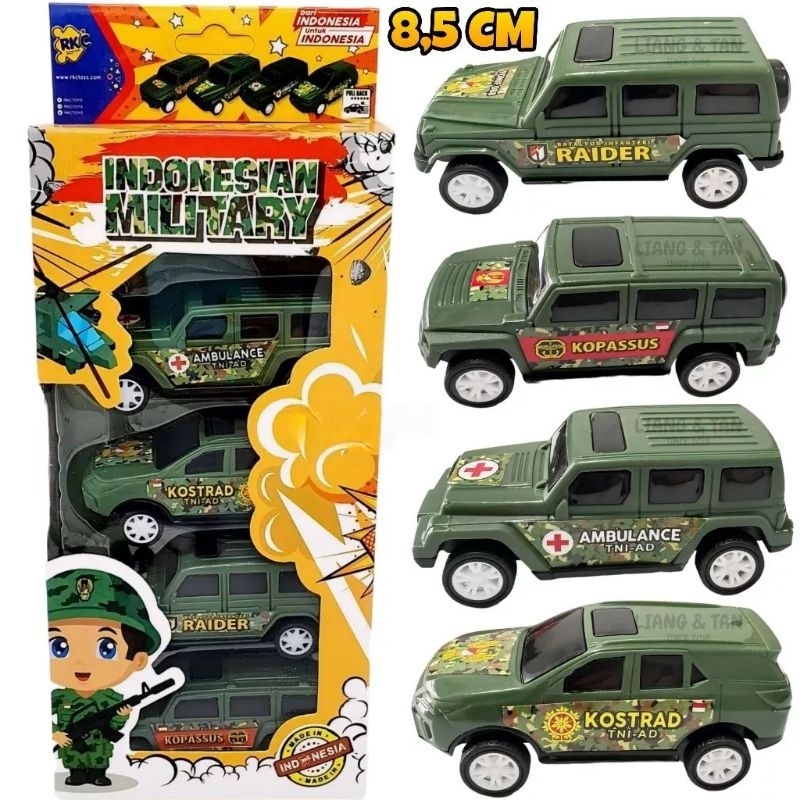 Jual Mainan Anak Mobil Mobilan Militer Murah Isi 4 Pc Pullback Jalan ...