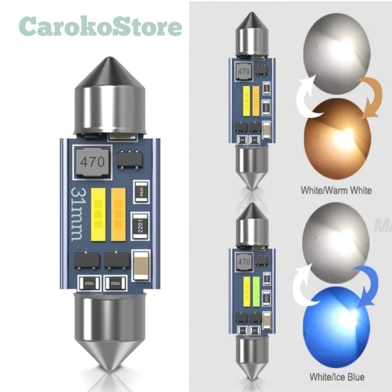 Jual Lampu Kabin Led Festoon dua warna csp 1860 chip | Shopee Indonesia