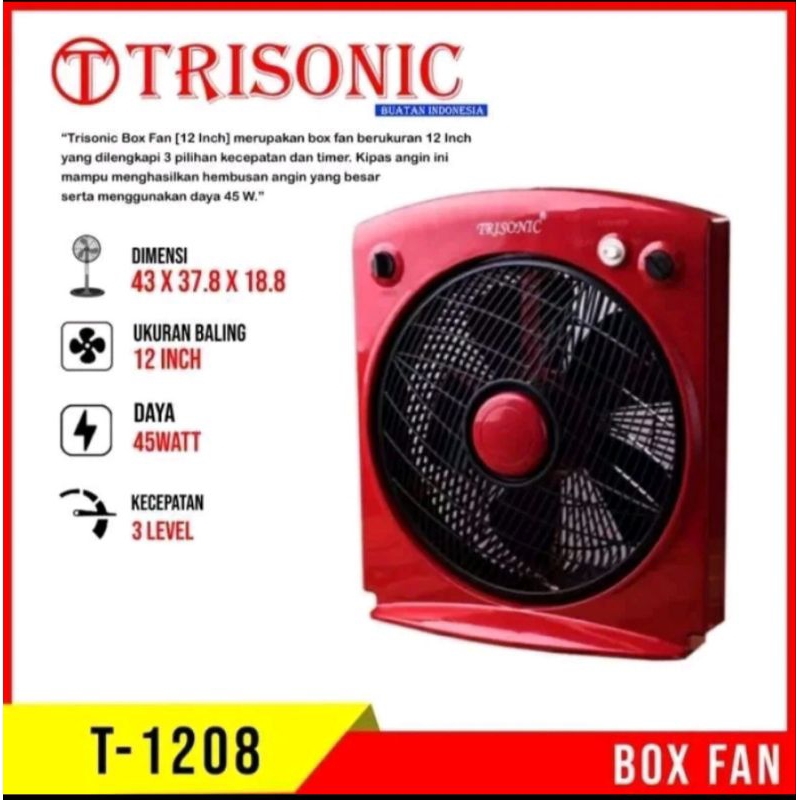 Jual KIPAS BOX FAN TRISONIC. | Shopee Indonesia