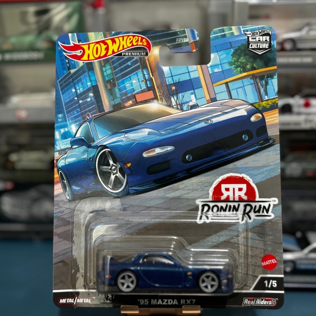 Jual Hot Wheels Premium Ronin Run ‘95 Mazda RX7 Blue [Japan Sticker ...