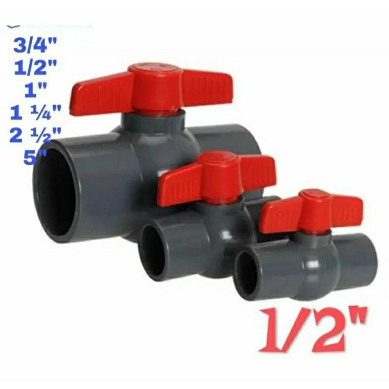 Jual STOP KRAN BALLVALVE PVC 1/2" / STOP KRAN PVC 1/2" | Shopee Indonesia