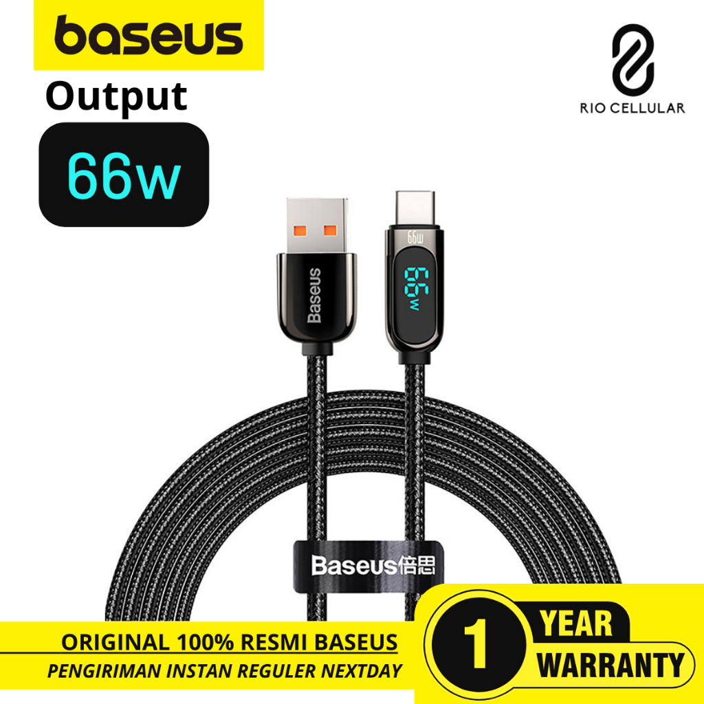 Jual Baseus Kabel USB Type C 6A 66W Led Display SCP QC Super Fast ...
