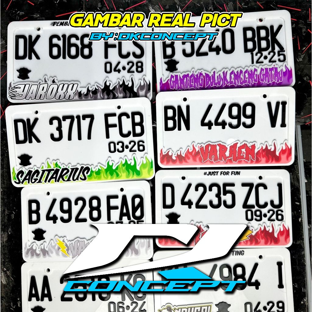 Jual Frame & Plat Nomor Akrilik Model Proper Custom Desain ( BY ...