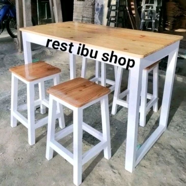 Jual Set meja makan meja cafe (1meja+4kursi) | Shopee Indonesia