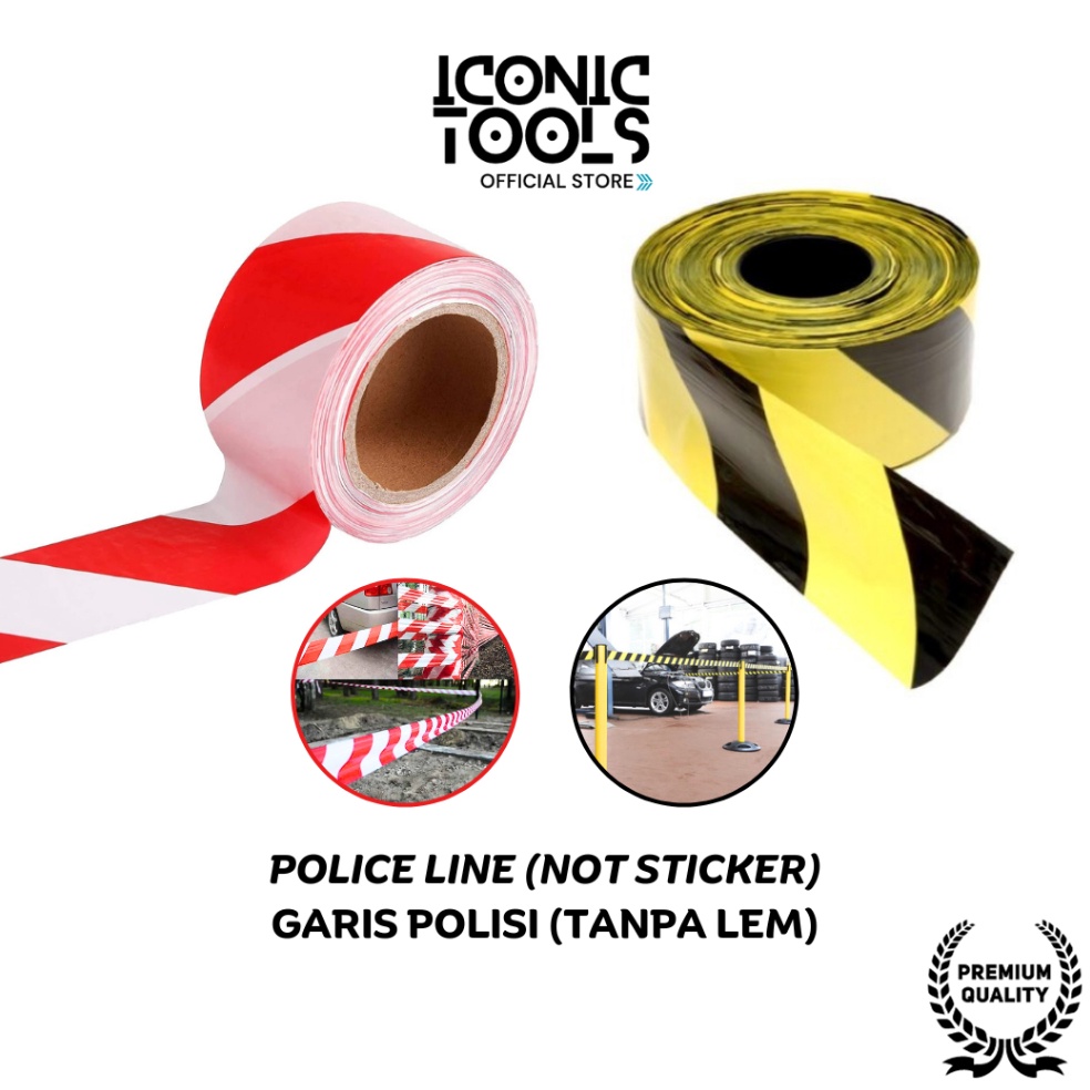 Jual KODE W27N Police Line Hitam Kuning Tanpa Lem 2 x 3 Meter High ...