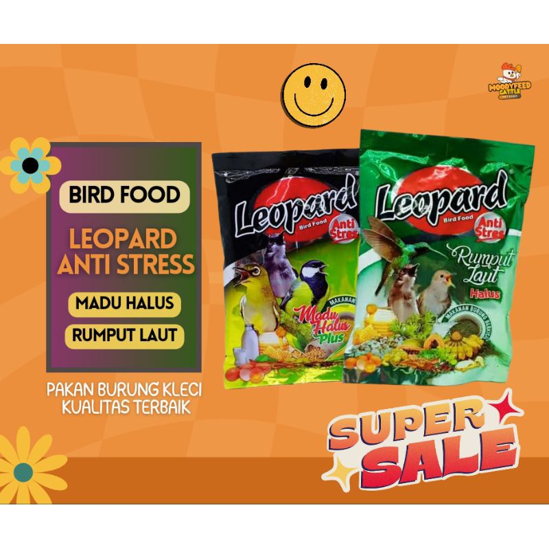 Jual Pakan Burung Voer Leopard Anti-Stress Madu Halus dan Rumput Laut ...