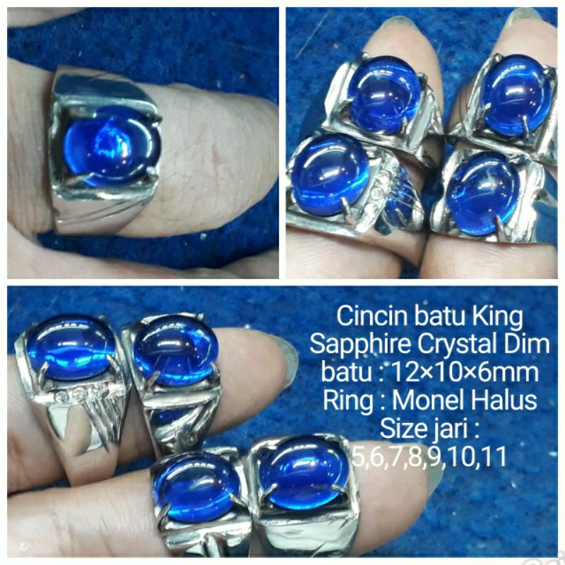 Jual CINCIN BATU KING SAPPHIRE CRYSTAL CATAM | Shopee Indonesia