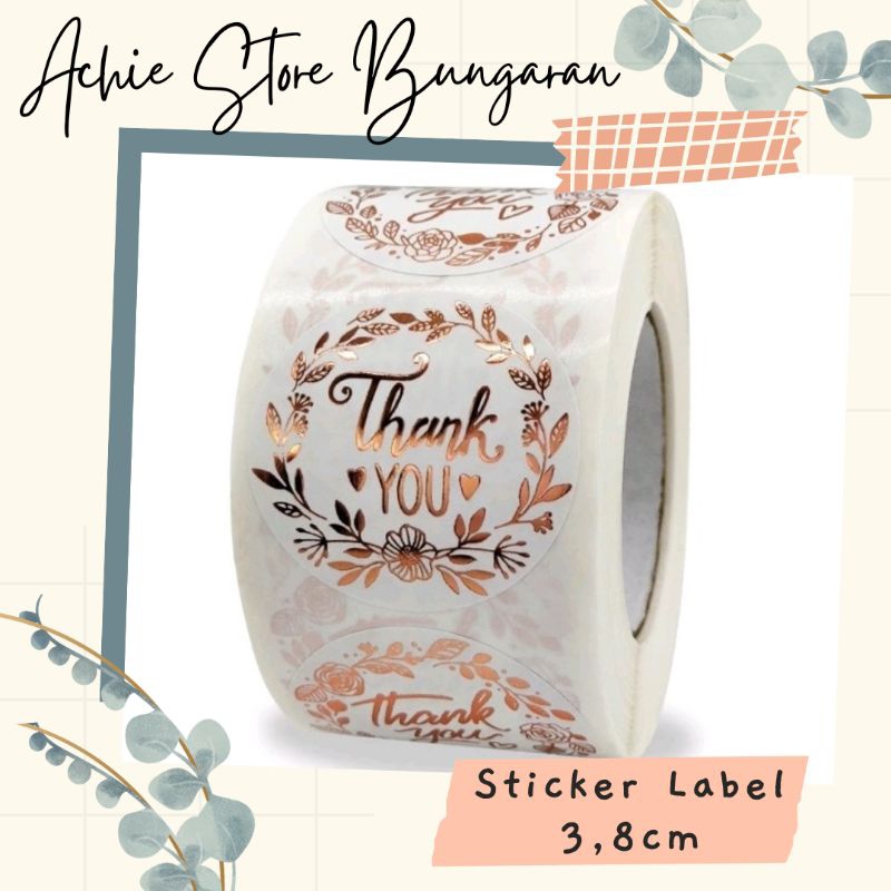 Jual 50 pcs BUKAN 1 ROLL ~ Sticker Label 3.8cm {BESAR} / Sticker Thank ...