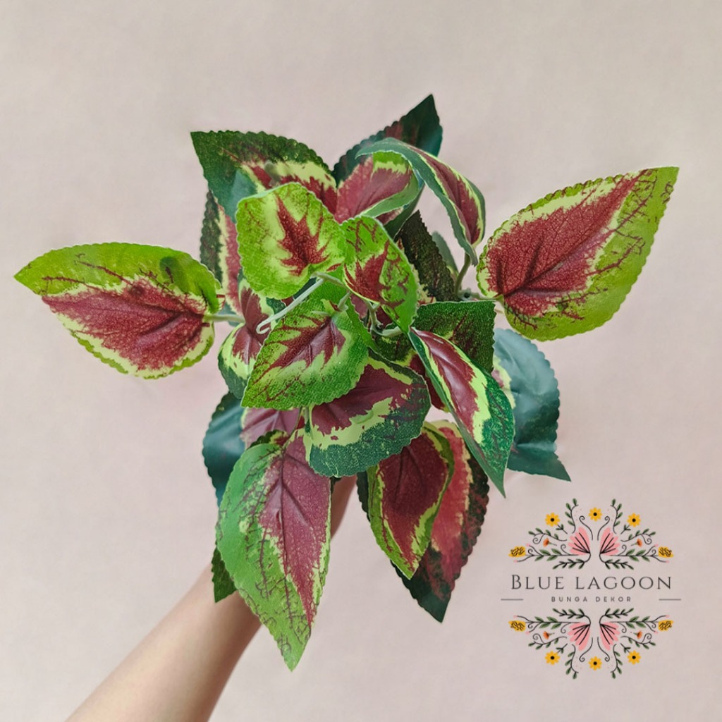 Jual Daun Tanaman Hias Palsu 7Cabang Artificial Leaf Bunga Plastik Daun ...