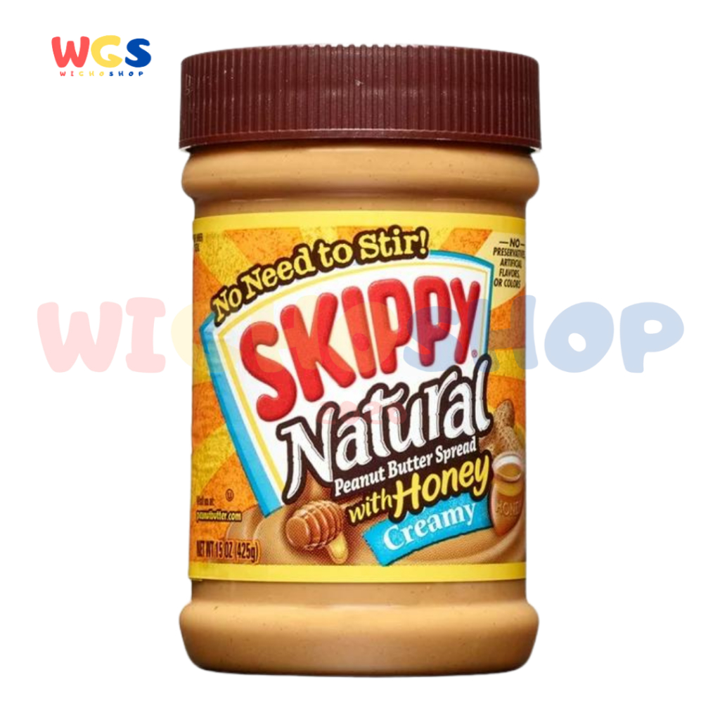 Jual SKIPPY Natural Creamy Peanut Butter Spread with Honey 5oz 425g ...