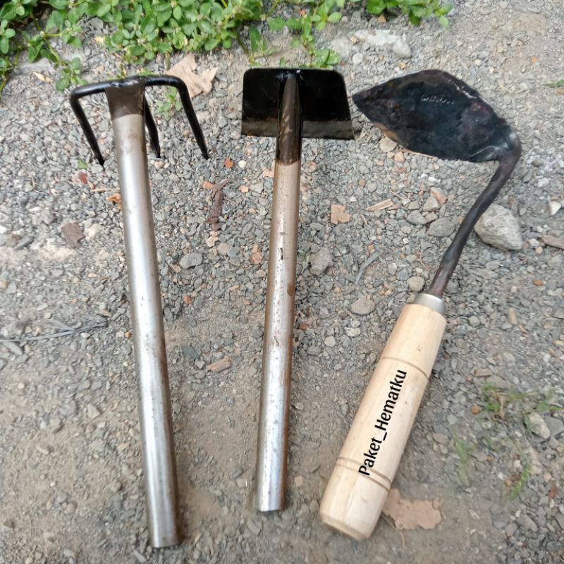 Jual Peralatan Berkebun 3 Pcs - Cangkul Mini + Garuk Mini + Kored ...