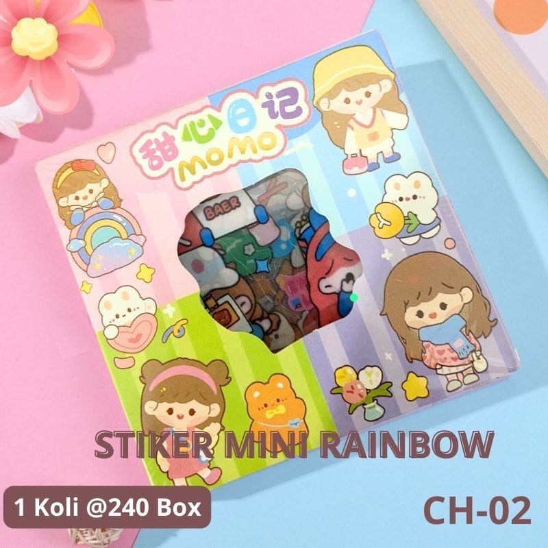 Jual Sticker MOMO Isi 100 Lembar Stiker Waterproof Botol Minum Tumblr ...