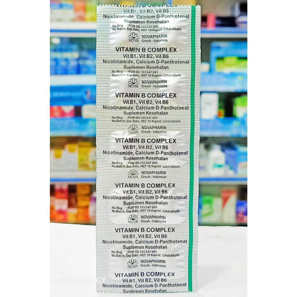 Jual Vitamin B Complex 𝐍𝐎𝐕𝐀𝐏𝐇𝐀𝐑𝐈𝐍 𝟏 𝐒𝐓𝐑𝐈𝐏 𝐈𝐒𝐈 𝟏𝟎 𝐊𝐀𝐏𝐋𝐄𝐓 - Menjaga Daya ...