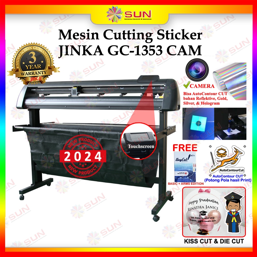 Jual Mesin Cutting Sticker JINKA GC PRO 1353 CAM TOUCH SCREEN Auto ...