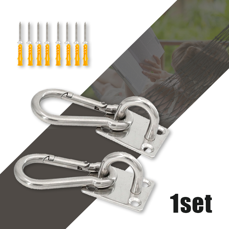 Jual 1 Set Stainless Steel Gantungan Hammock Pengait Hammock Tebal ...