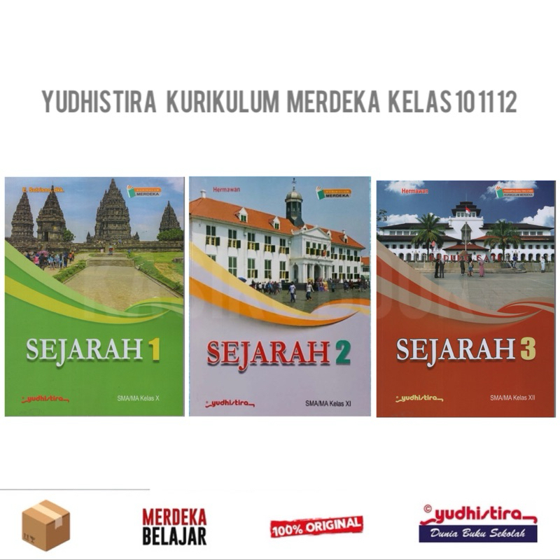 Jual Buku SEJARAH SMA Kelas 1 2 3 / 10 11 12 Yudhistira Kurikulum Merdeka Original | Shopee ...